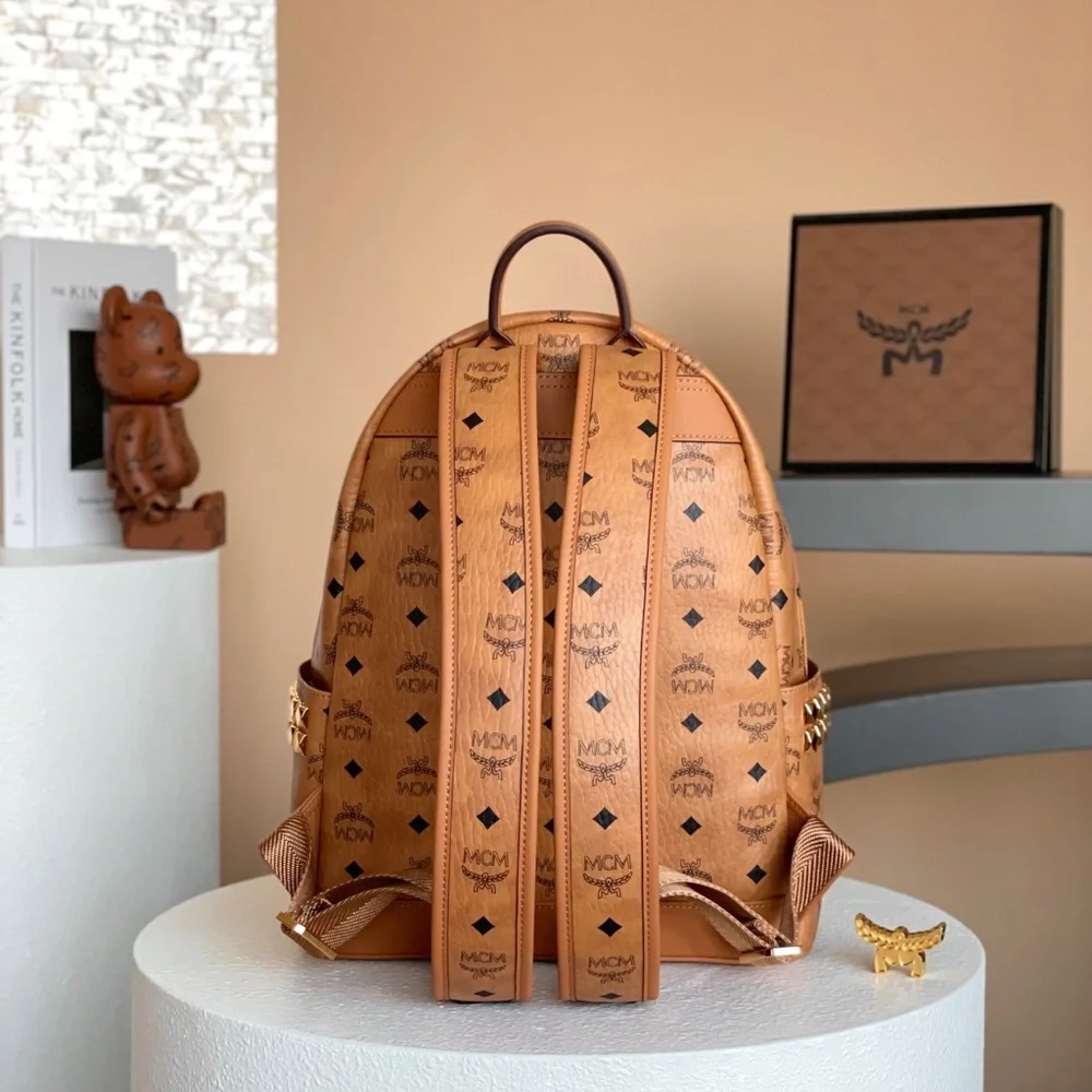 MCM | Bags | Mcm Cognac Visetos Backpack | Poshmark